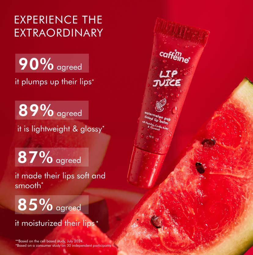 Lip Juice Tinted Lip Balm - Watermelon POP - 10g - Pack of 2 – mCaffeine